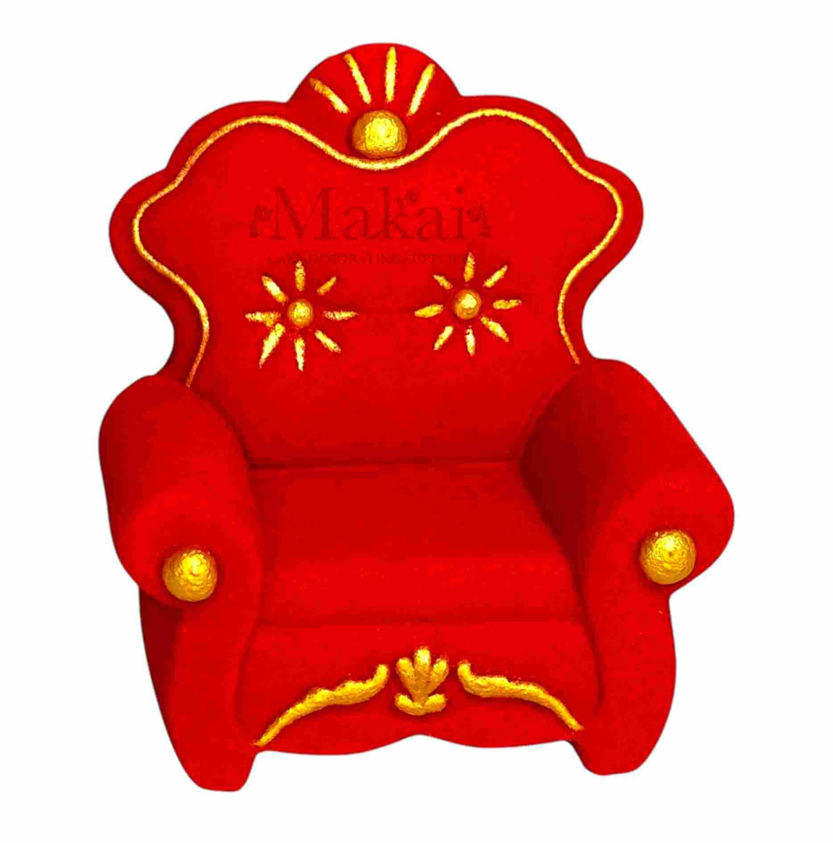 Red Glam Chair Cake Topper | Makai Cake Decorating Supplies
