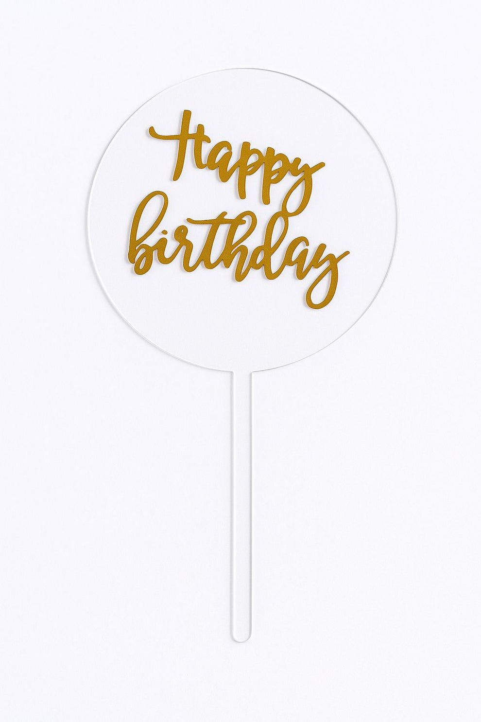 Transparent Happy Birthday Plastic Cake Topper – Clear Party Decor ...